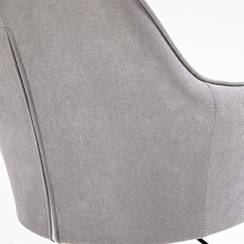LWW Chairs,Comfy Cloth Computer Chair,Cotton and Linen Fabric Home Office Swivel Chair,Fashion Stitching Color Mid-Back Sofa Task Chairs