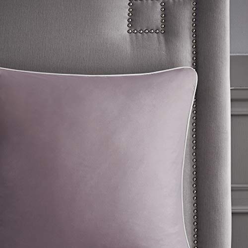 Madison Park Essential Madeline Cozy Bed in A Bag Comforter with Bonus 2 Complete Sheet Set, Jacquard Medallion Damask Design, All Season Cover, Decorative Pillow, Queen(90"x90"), Purple