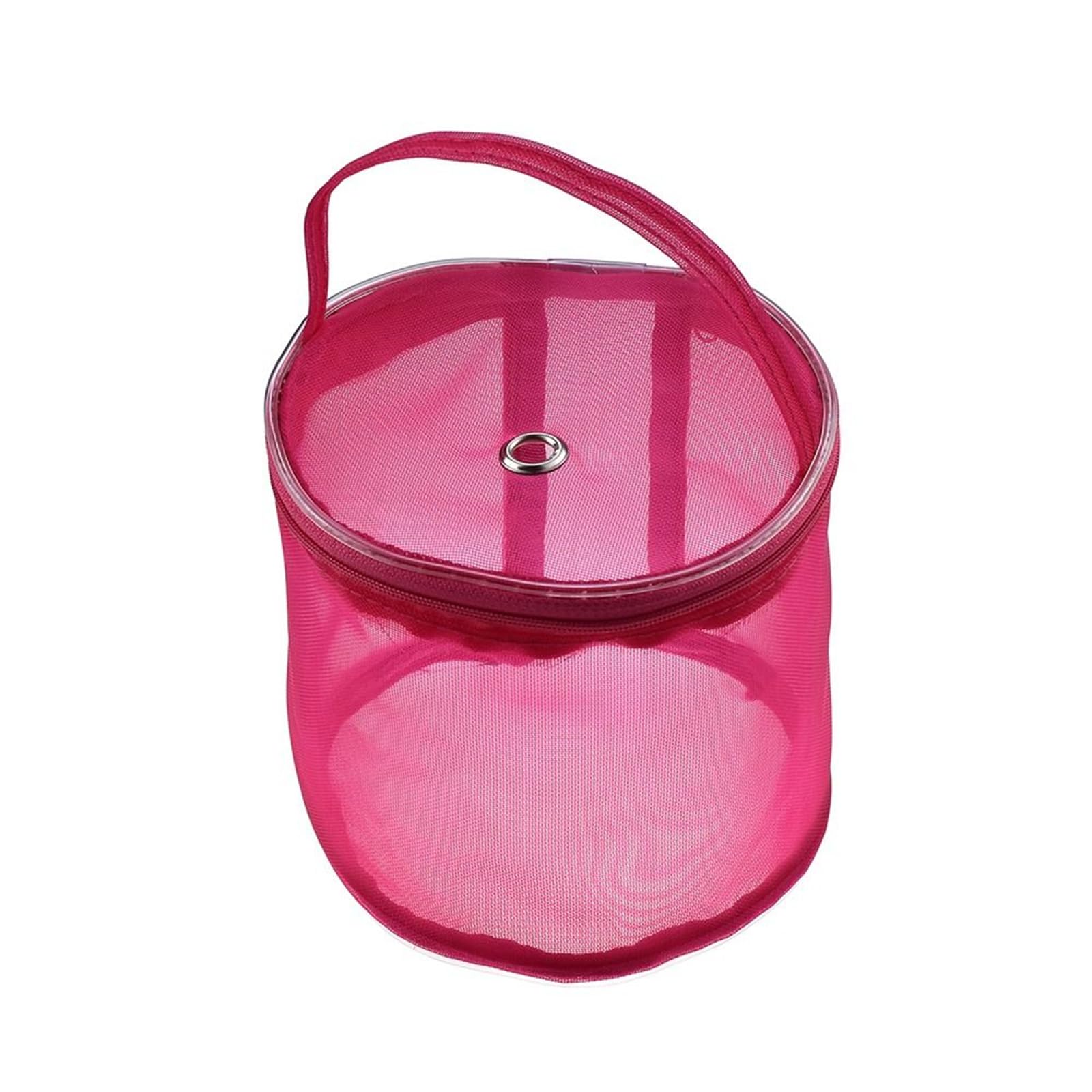 YPBEW Yarn Storage Bag Empty Mesh Bags Portable Knitting Yarn Organizer Basket Crochet Thread Bags Sewing Accessory Crochet Thread Bag, Pink