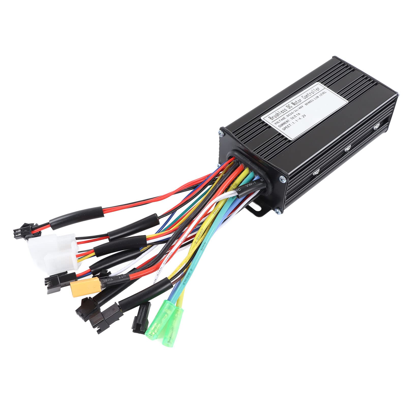SPYMINNPOO Electric Bike Controller Kit, 24V 36V 48V Motor Controller 3 Modes Lithium Bicycle Parts with Display Thumb Throttle Accessories 26A DC