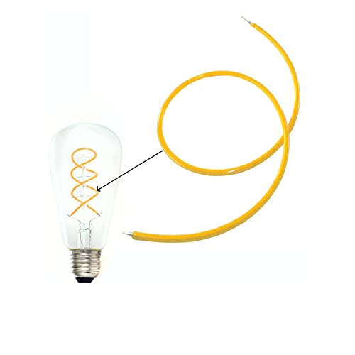 Treedix LED Filament Flexible Lamp Parts Warm DC 3V 2200K Diodes Flexible Filament Bulb (80mm/133mm300mm)