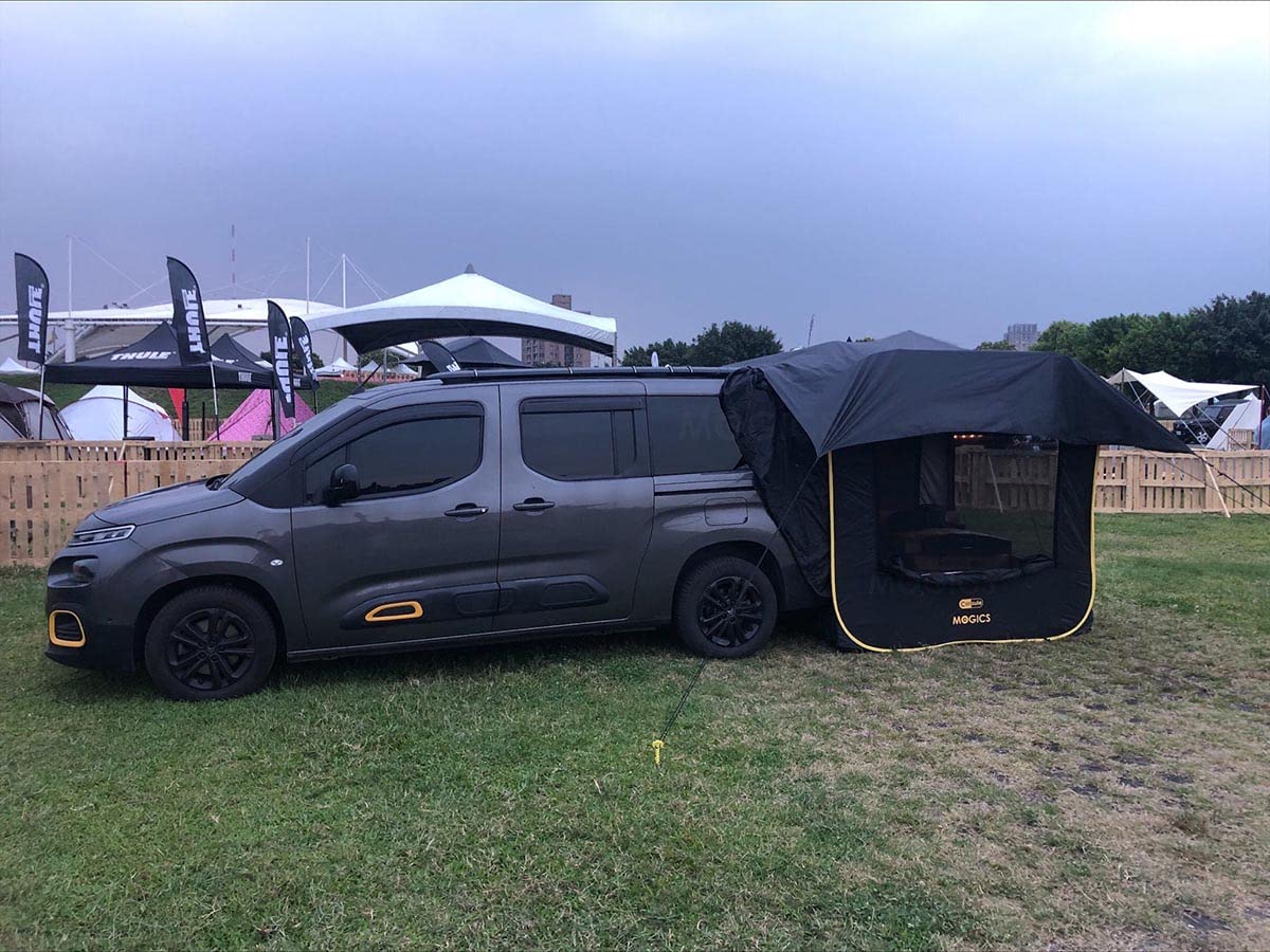 MOGICS Carsule | 2 Person Pop-Up Cabin for Cars | SUV Tent Tailgate