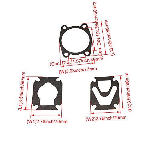 Mxfans Black Pad Air Compressor Valve Plate Replacement Kit Pack of 3