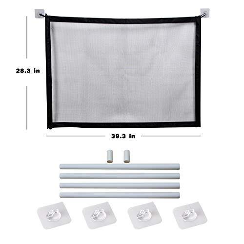 Mesh Dog Gate, Magic Gate for Dog, Portable Folding Pet Gate, Safety Guard for Pet, Safety Fence Fits Spaces Between 32 in to 39 in Wide