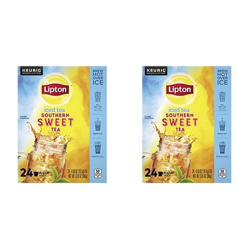 Lipton Iced Tea K-Cup Pods, Southern Sweet Black Tea, 24 Pods (Pack of 2)