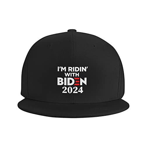Qauirfe Ridin with Biden - 2024 Election Hat Adult Adjustable Baseball Cap Trucker Hats Black