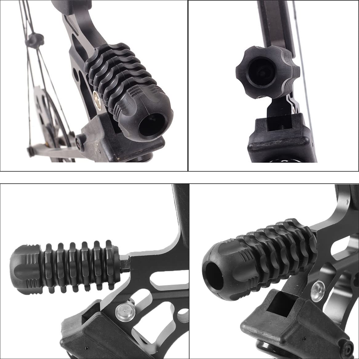 SQXBK Archery Stabilizer Sport Compound Recurve Bow Stabilizer Archery Rubber Reduce Shock Absorber Rubber Bow Shock Balance Bar Absorber Bow Stabilizer for Bows, Black
