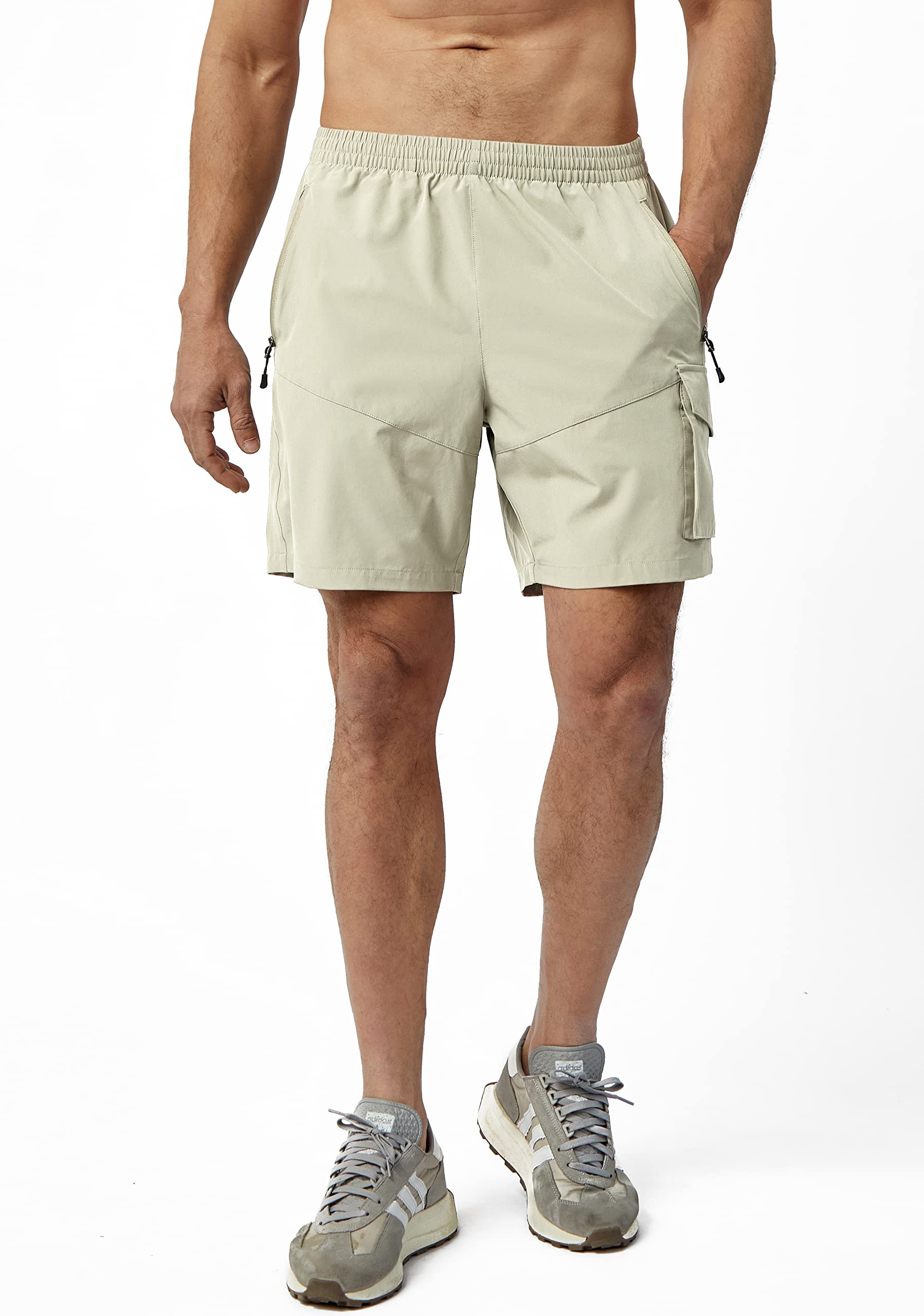 Nomolen Men's Hiking Cargo Shorts Lightweight Quick Dry Athletic Shorts with Multi Pocket for Workout Golf Camping Casual