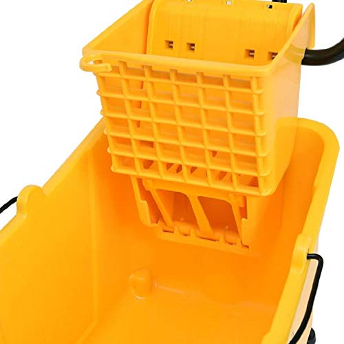 Toolsempire 35 Quart Large Capacity Mop Bucket Side Press Cleaning Wringer Trolley for Household & Commercial Use