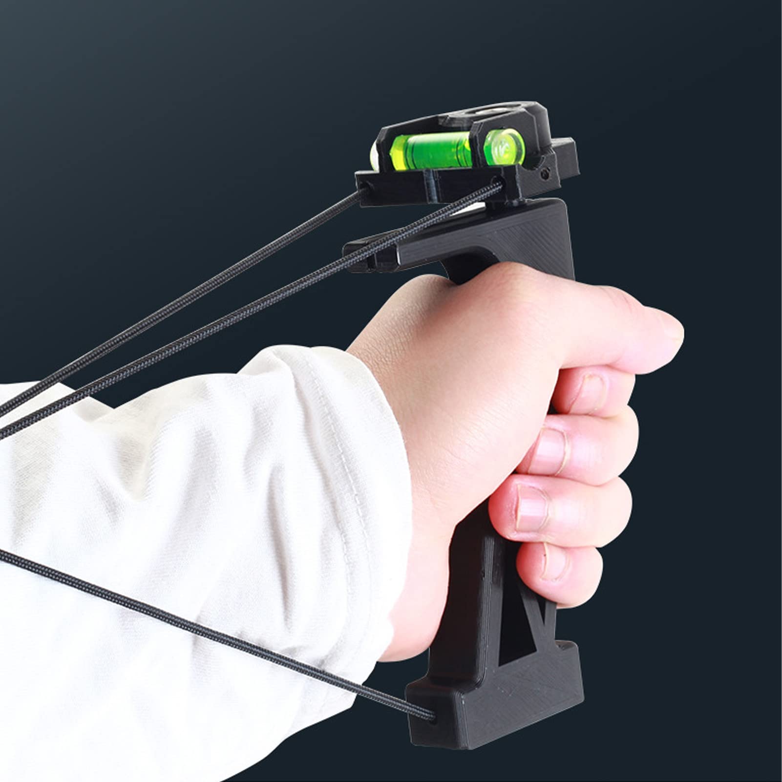Raguso Archery Trainer Archery Bow Trainer Bow Release Training Band Handle Shape with Level Bubble Stretch Band Exerciser for Recurve Bow Compound Shooting