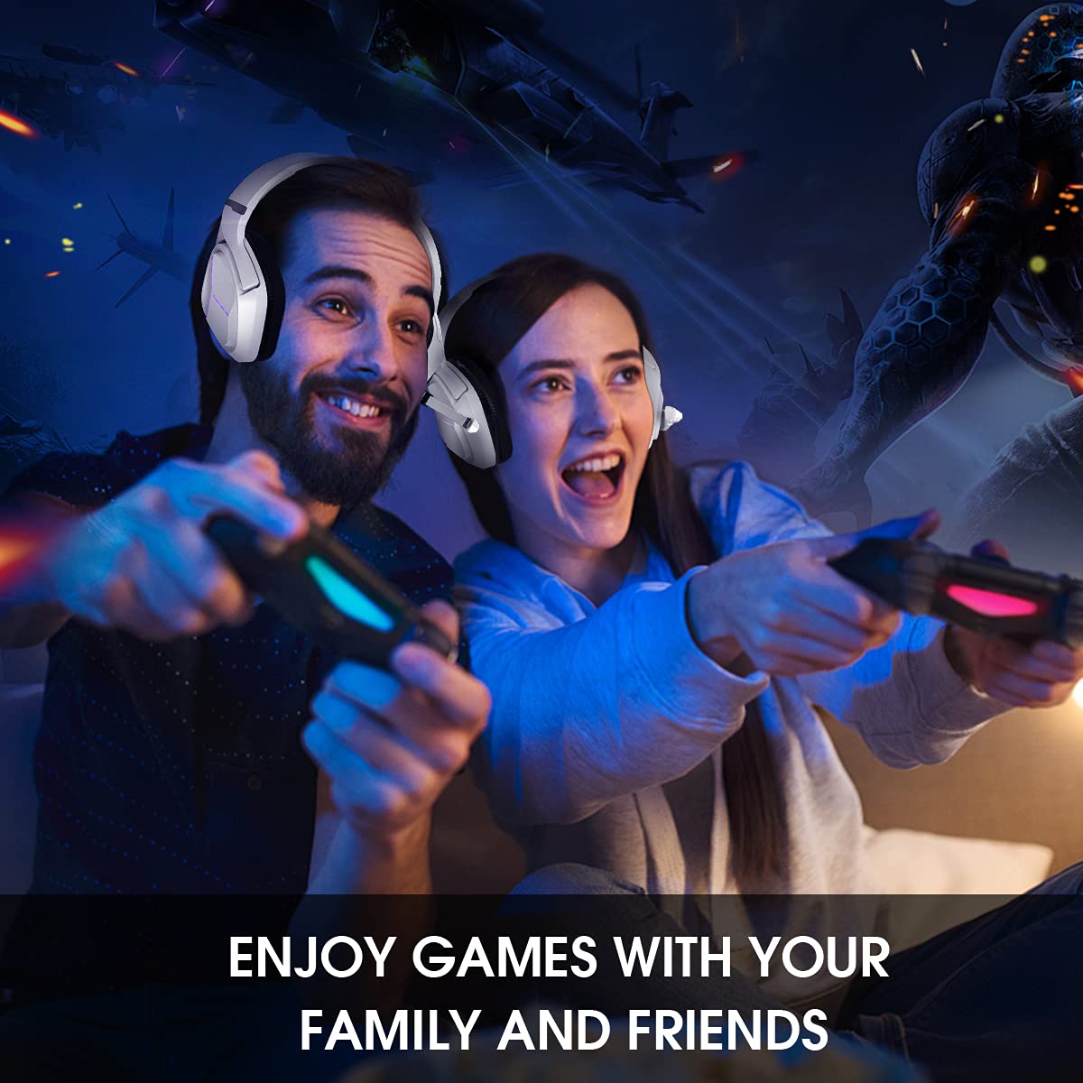 nulliplex Gaming Headset Xbox one Headset with Mic Stereo Gaming Headset, Noise Immunity Swivel Mic & LED Light, Suspension Headband PS4 VR Headphone Compatible with PC PS5 Xbox One (Rice White)