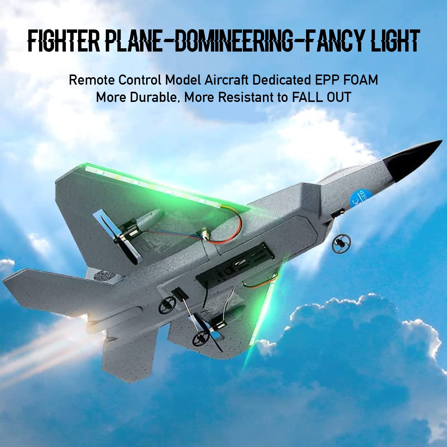 RC Jet Airplane and Remote Control Alligator Head Boat - 2 pcs Set for Kids and Adults