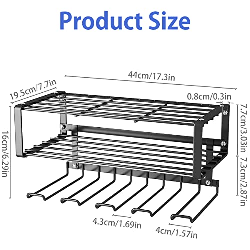 wlpxavz EF Power Tool Organizer Electric Drill Storage Rack Wall Mount Garage Tool Organizers Heavy Duty Tool Holder Rack 130lb Weight Limit Suitable for Garage Home Workshop Taboxexcel(black)