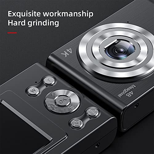 mewmewcat Digital Camera for 4K Digital Camera Video Camcoer 48MP 2.4 Inch IPS Screen Auto Focus 16X Digital Zoom-Shake Face Detect Smile ture Built-in Flash & Battery wi