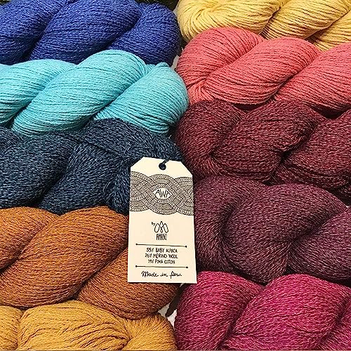 Yarn Ave Amano Awa Yarn (3.5oz/328yds/Skein) Alpaca Cotton Merino Blend Yarn,Soft Knitting Yarn for Sweater Shawl Scarf Hat Cardigan and Handcraft Projects (#1119)