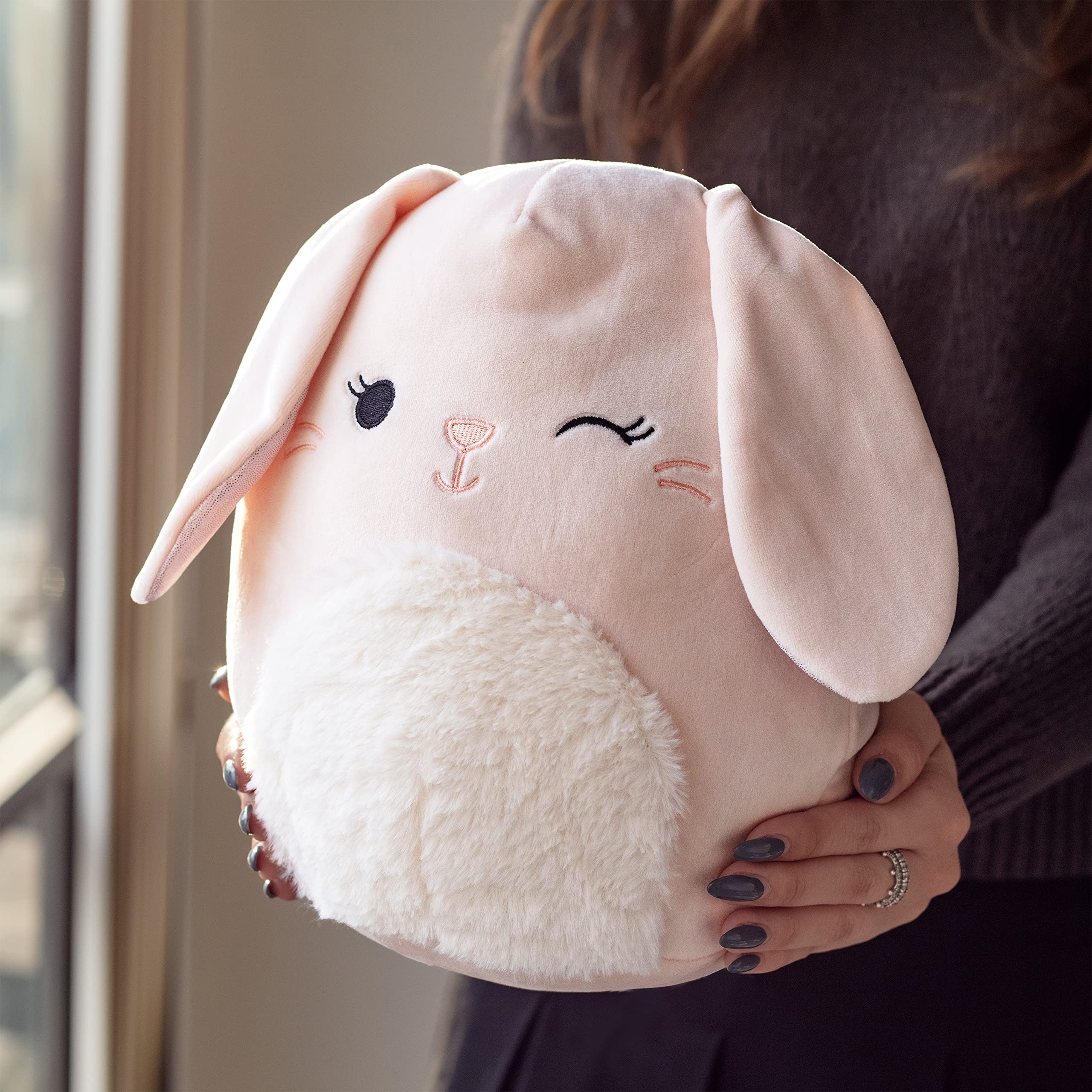 Squishmallows 10" Satine The Pink Bunny Easter Plush - Offical Kellytoy New 2023 - Cute and Soft Rabbit Stuffed Animal Toy - Great Gift for Kids