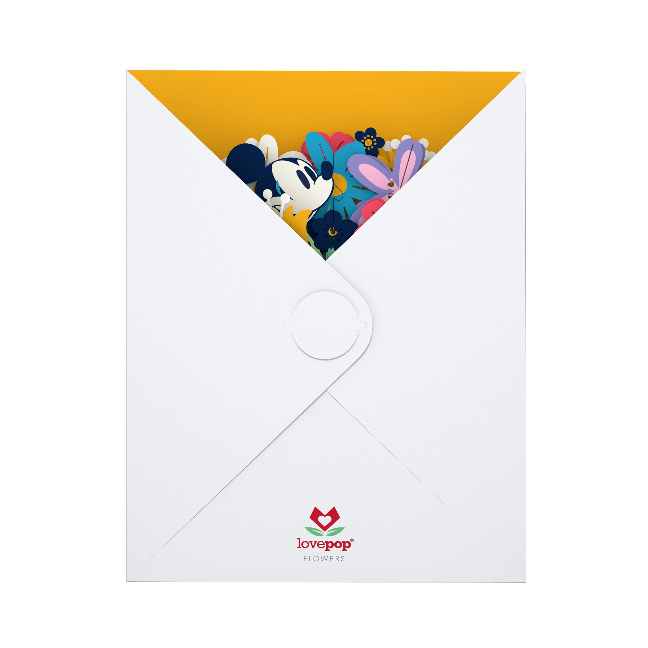 Lovepop Disney's Mickey Mouse Colorful Blooms Bouquet, Pop Up Bouquet, Pop Up Greeting Card, Disney Birthday Card