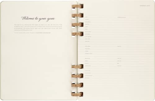 Moleskine 2024 Spiral Academic Planner, 12M, Extra Large, Crush Kiwi, Hard Cover (7.5 x 10)