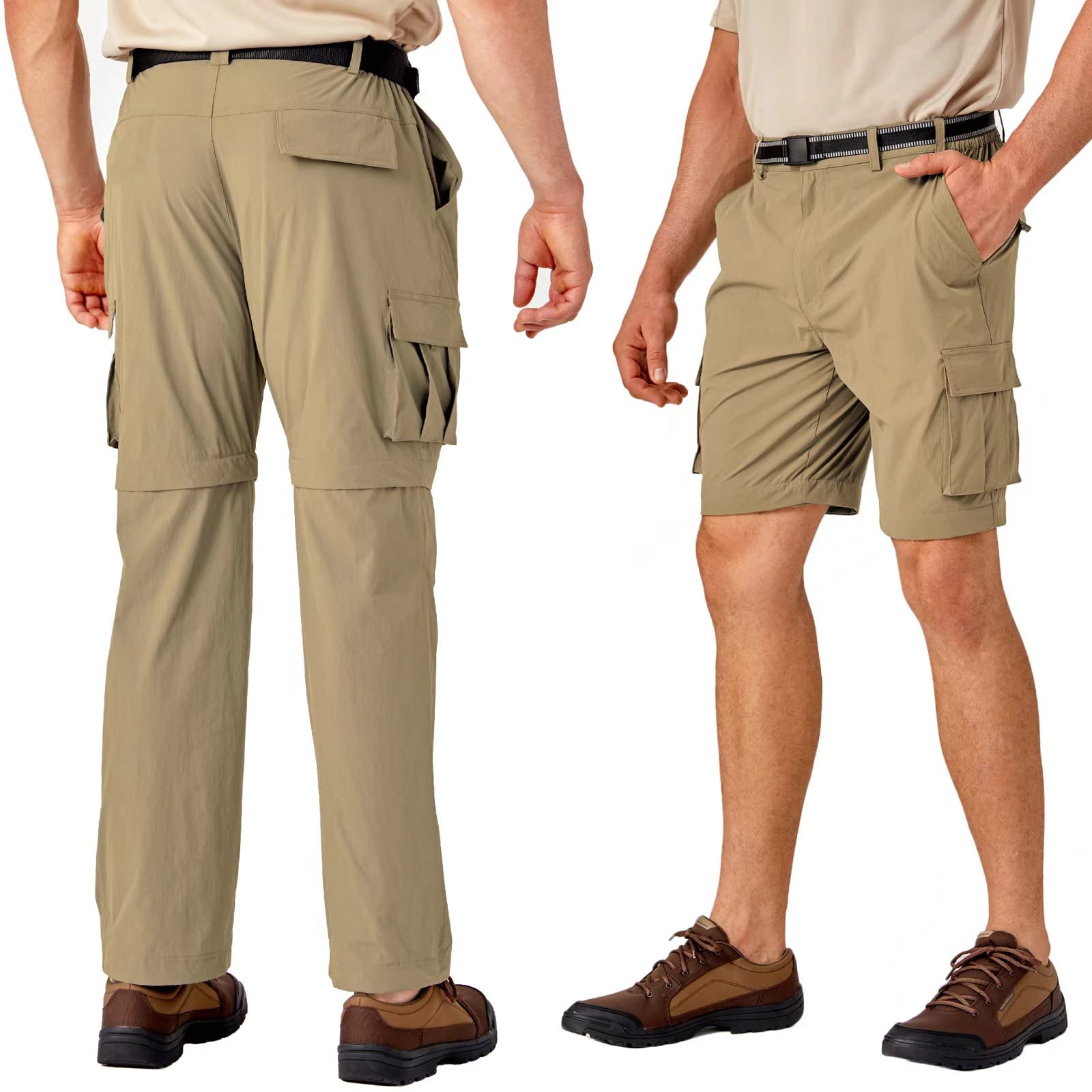 MAGCOMSEN Fishing Pants for Men Quick Dry Pants Zip Off Pants Mens Hiking Pants Convertible Summer Pants Lightweight Pants Breathable Pants Khaki Pants