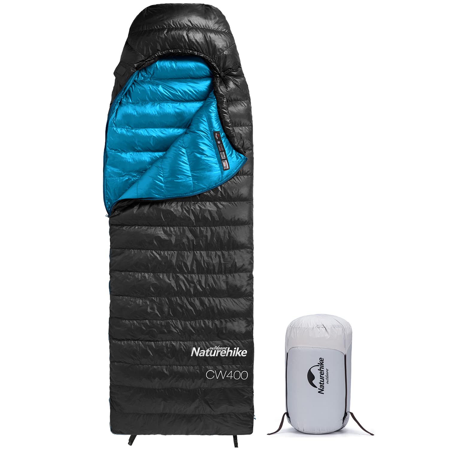 Naturehike Goose Down Sleeping Bag for Adults & Kids 750/550 Fill Power 3-4 Season,Compact Cold Weather Ultralight Portable Waterproof Sleeping Bag for Backpacking Hiking Camping with Compression Sack