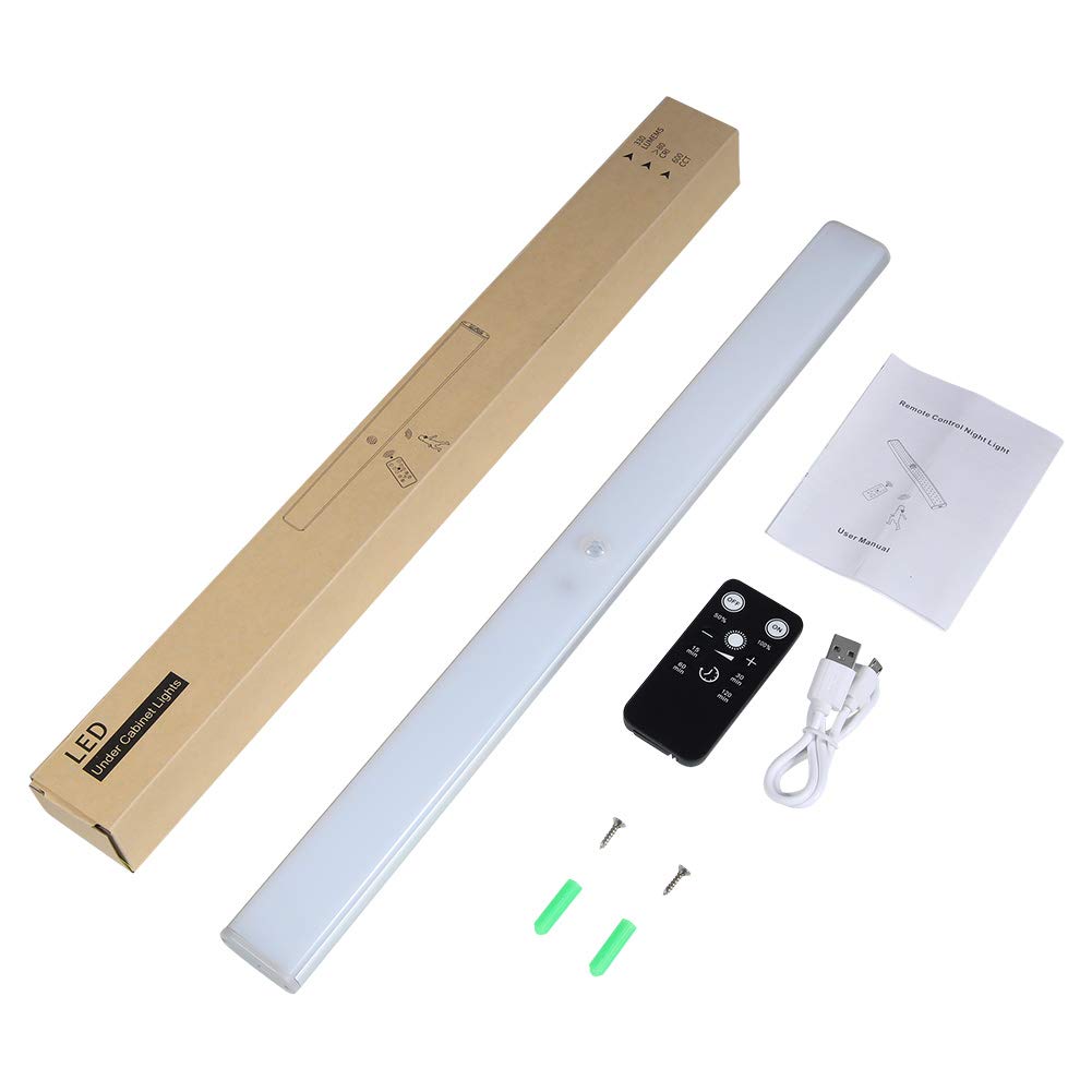 LITAKE 82 LED Closet Lights, Wireless Under Cabinet Lighting Rechargeable Motion Sensor Light Indoor with 2500m Battery Stick-on Anywhere Night Light Bar for Bedroom Stairs Wardrobe Kitchen Hallway