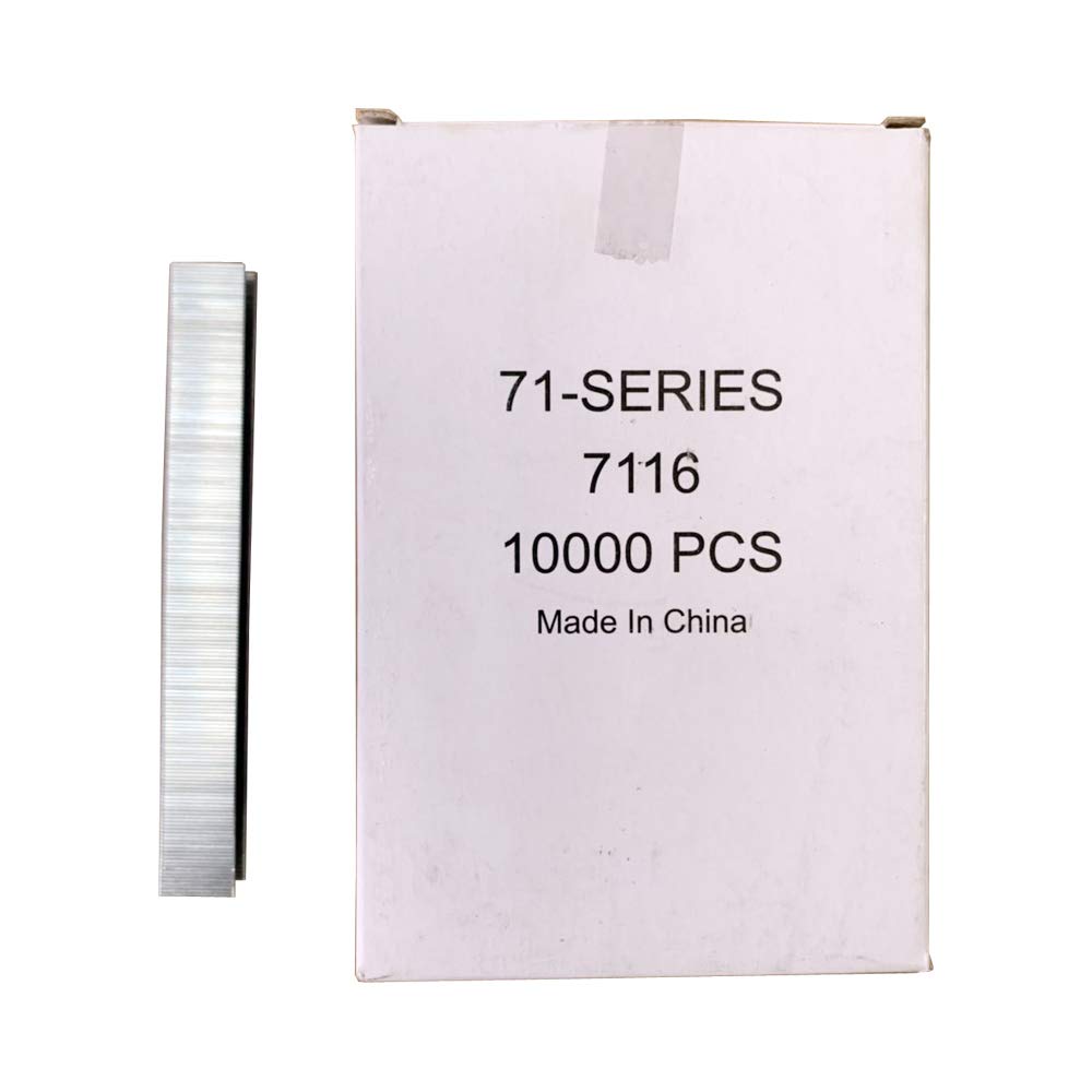 meite 7116 22 Gauge 71 Series 3/8-Inch Crown 5/8-Inch Length Galvanized Fine Wire Staples for Upholstery Staplers 10,000 pcs/Box) (2 Boxes)