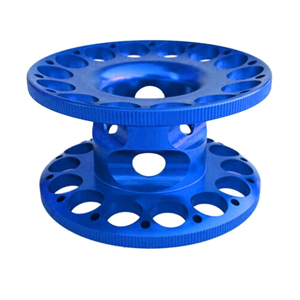 LEIPUPA Ultralight Aluminum Alloy Finger Reel Spool for Scuba Diving Dive Diver 65x35mm - Blue