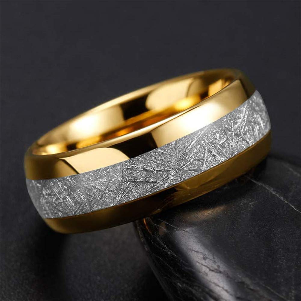 LOVERSRING His and Hers Wedding Ring Sets Couples Rings 2pc 10K Yellow Gold Filled Cz Wedding Engagement Ring Bridal Sets Tungsten Carbide Wedding Band