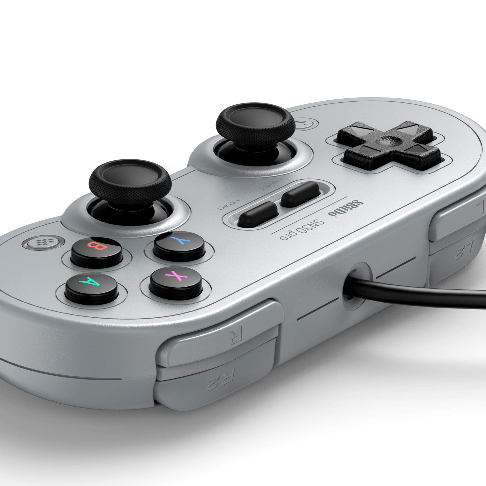 Nargos 8BitDo SN30 Pro USB Wired Game Controller, Retro Classic Gamepad for Switch, PC, Raspberry Pi, Steam