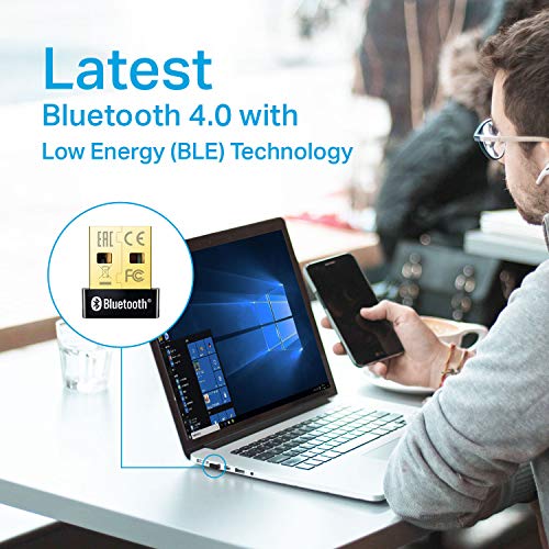 TP-Link USB Adapter for PC, Bluetooth 4.0 Dongle Receiver, Plug & Play, Nano Size, EDR & A2DP Technology, Supports Windows 11/10/8.1/8/7/XP for Desktop, Laptop, PS4/ Xbox Controllers (UB400)