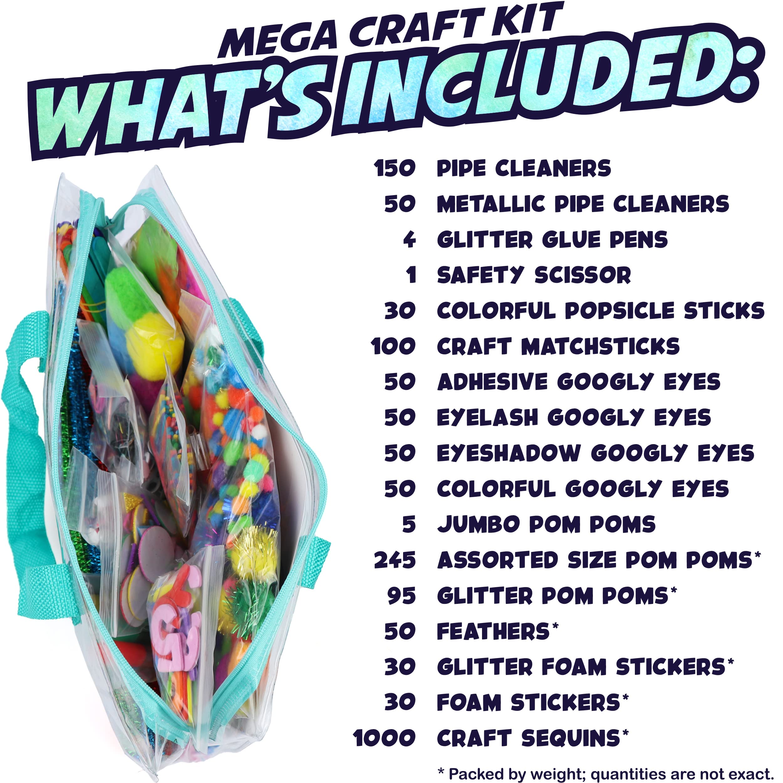 Mega Arts and Crafts Kit for Kids Age 4-8 - Toddler Art Supplies for Preschool, Kindergarten, Homeschool Projects