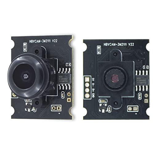 Yuisle OV3660 Camera Module Board 1080P 3MP 64/110 Degree Adjustable Manual-Focus MJPG/YUY2 for Face Recognition Projects