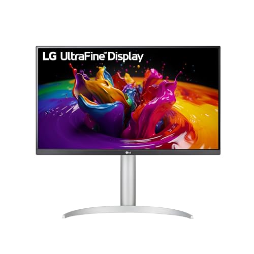 LG 27UP850-W Monitor 27â UHD (3840 x 2160) IPS Display, VESA DisplayHDR 400, DCI-P3 95% Color Gamut, USB-C,3-Side Virtually Borderless Display, Height/Pivot/Tilt Adjustable Stand - Silver