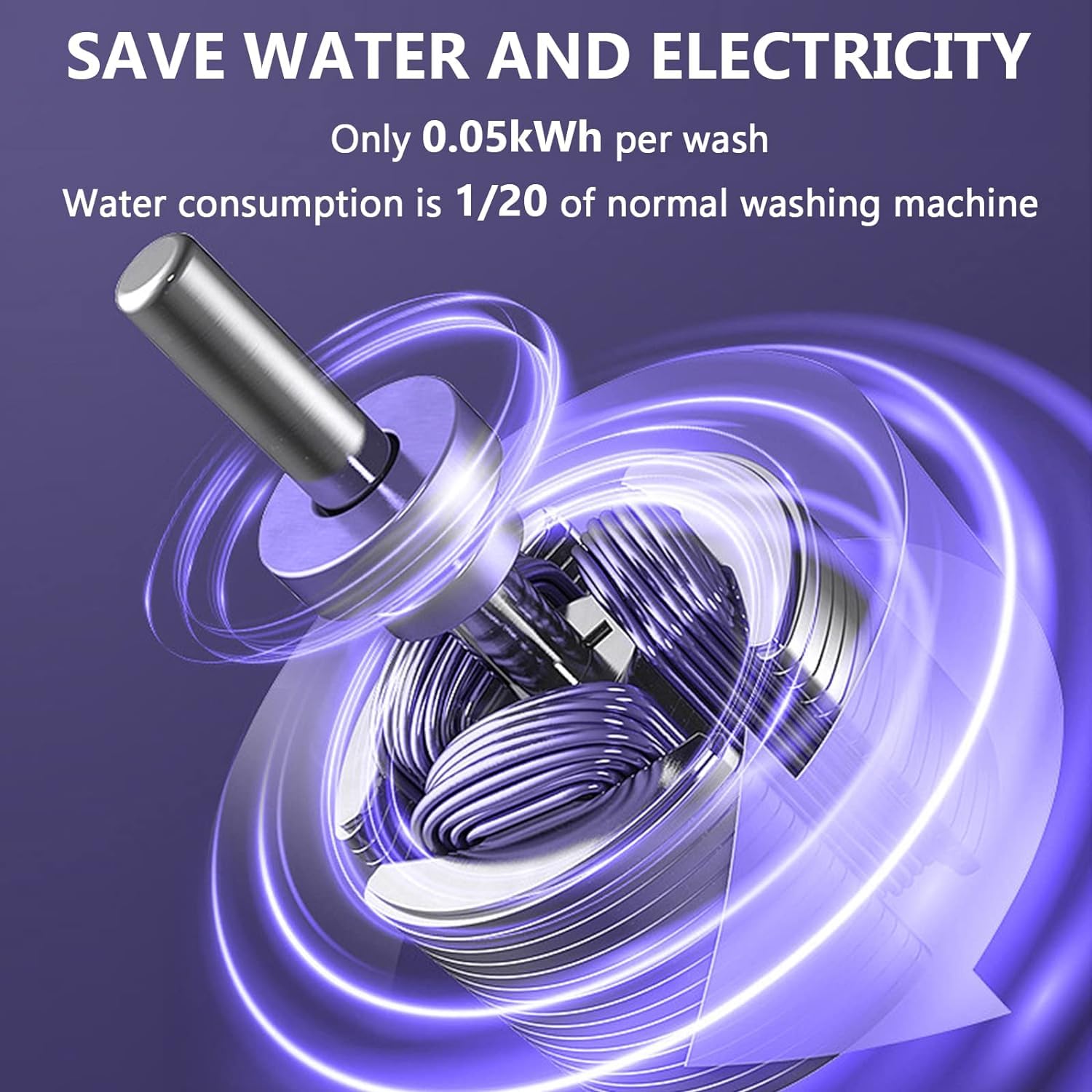 MacLehose Portable Washing Machine Portable Washer,8L Mini Washing Machine Foldable,Baby Clothes Underwear or Small Items Camping&Travel Laundry Small Size,Space Saving Purple 30.5*30.5*21cm MSLC-01
