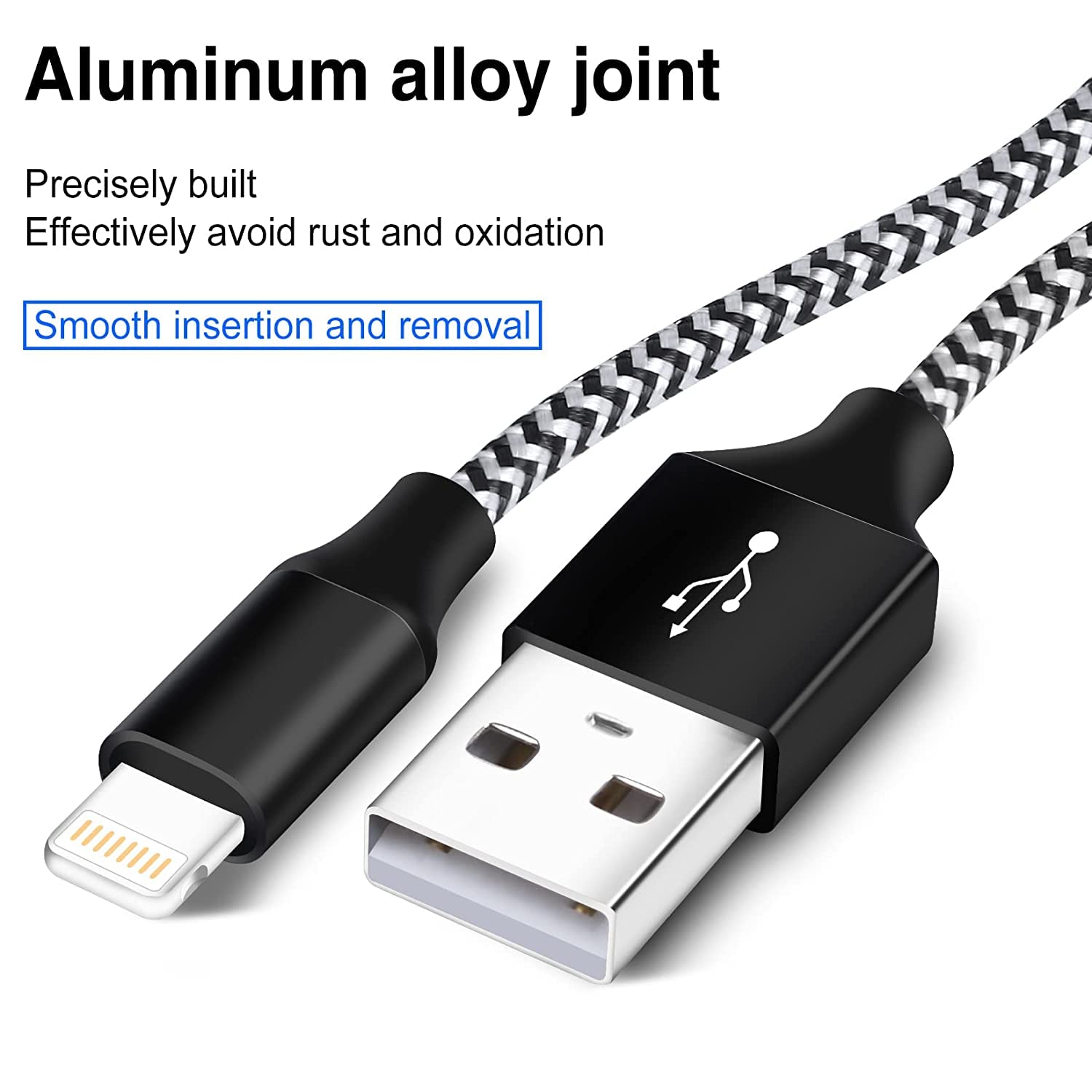 SpeedScope iPhone Charger Cable Cord,Lightning Charging Cable [MFi Certified] 5Pack 6FT Quick Charger Charging Cable Cord for iPhone 14/13/12/12 MiNi/11 Pro/XR/XS/X/8/7/6/5/SE/iPad Air/AirPods