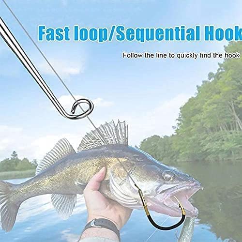 NC 2Pcs Fishing Hook Removal Tool, Quick Hook Removal Device, Safety Extractor, Fishing Hook Disconnect Device, Fishing Accessories (Blue)