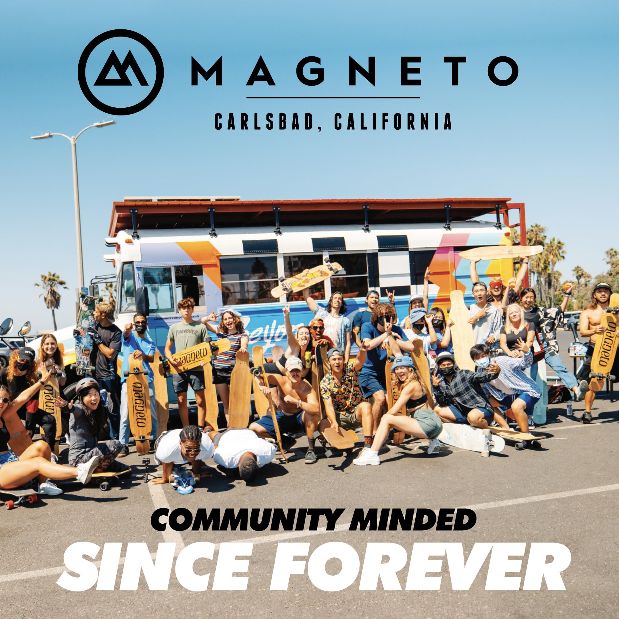 Magneto Complete Skateboard | Maple Wood | ABEC 5 Bearings | Double Kick Concave Deck | Kids Skateboard Cruiser Skateboard | Skateboards for Beginners, Teens & Adults (Free Stickers Included)