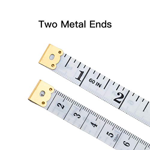 Measuring Tape 3 Pack, Tape Measure for Body Double Scale Measurement Tape for Sewing, Body, Tailor 150 cm/60 Inch