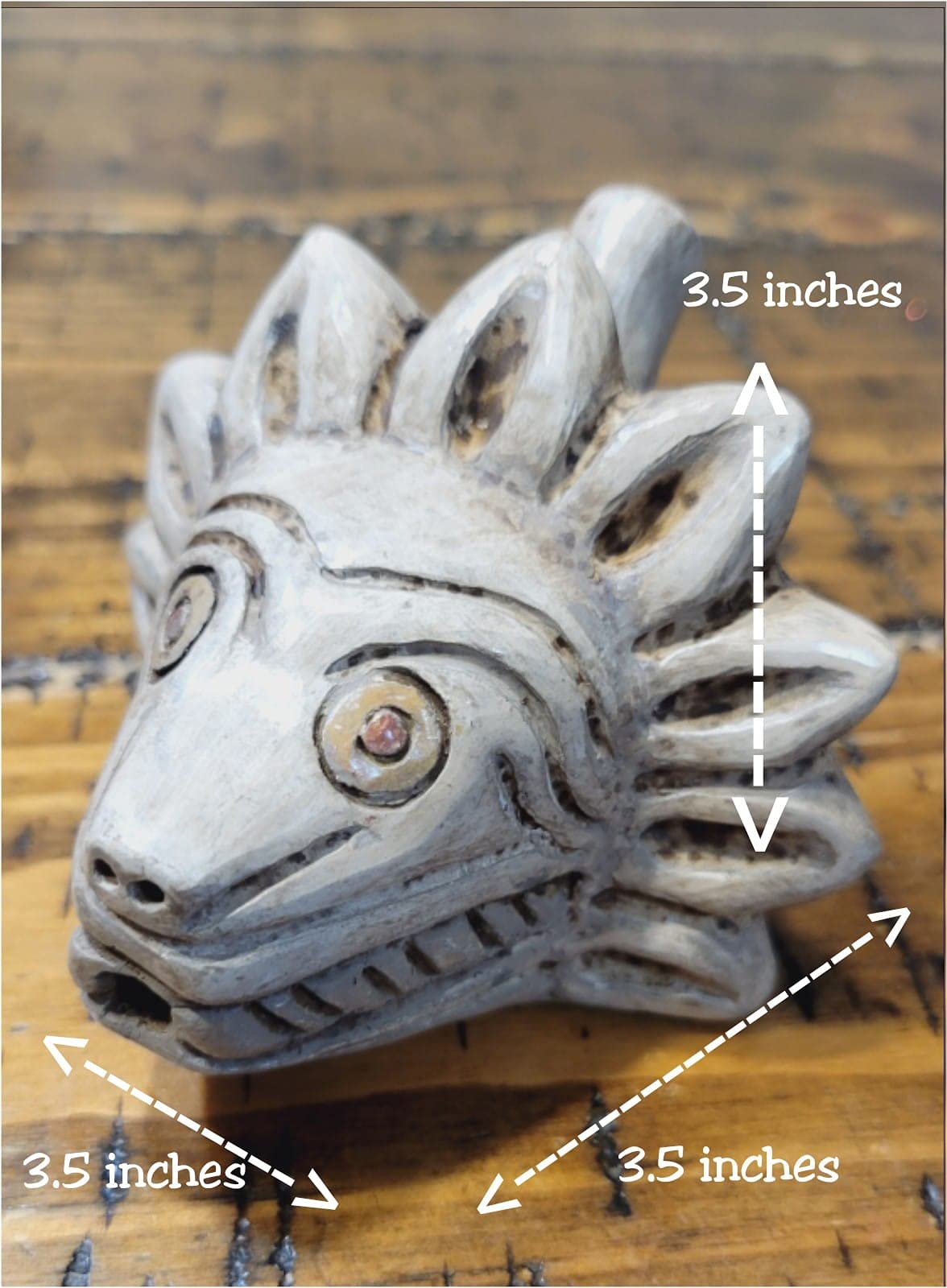 Quetzalcoatl Death Whistle Made Of Clay, Replica Of Items Found In Aztec Temple. (Natural)