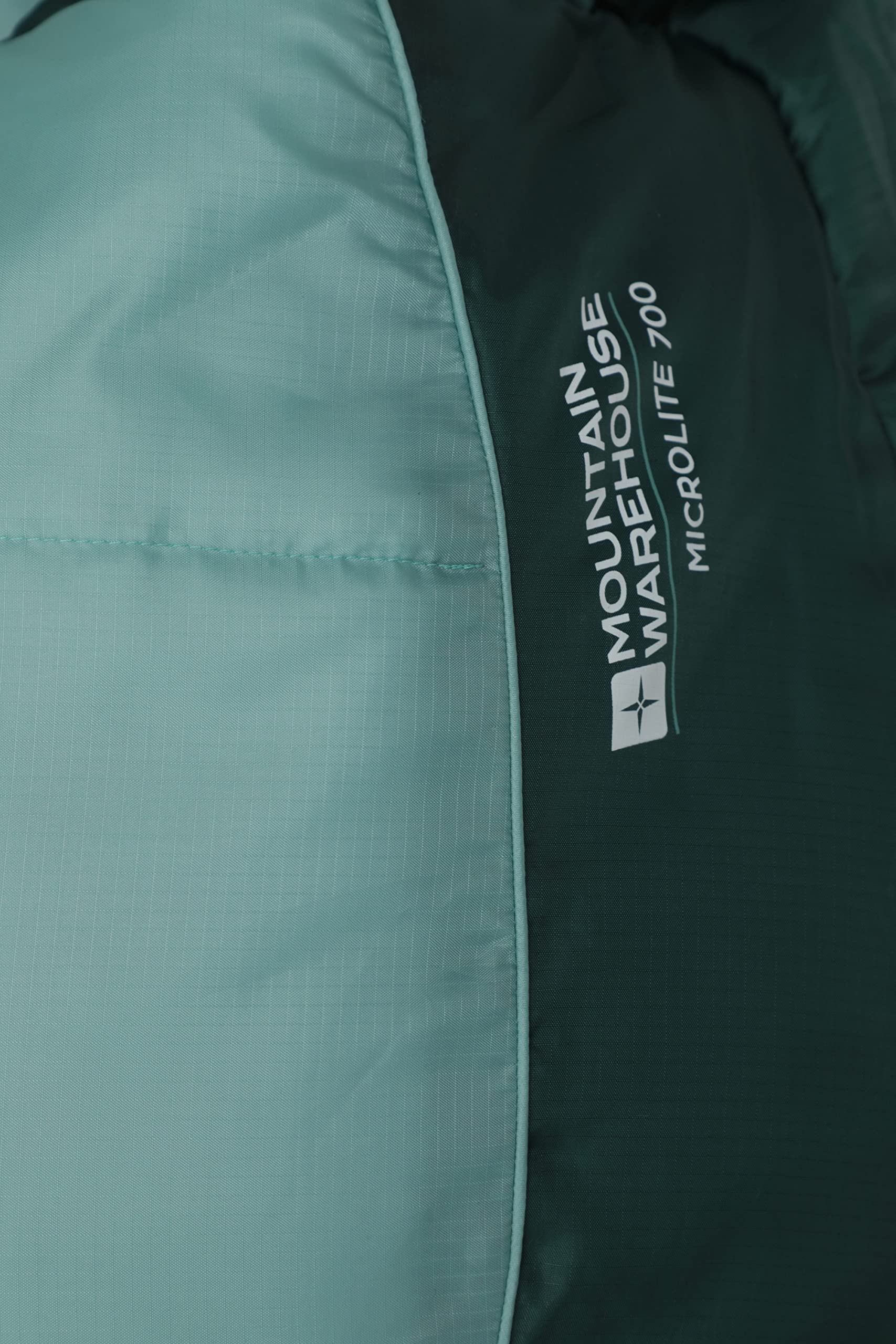 Mountain Warehouse Microlite Double Layer Sleeping Bag - Two-Way Zip Dark Teal Left Handed Zip - Regular Length