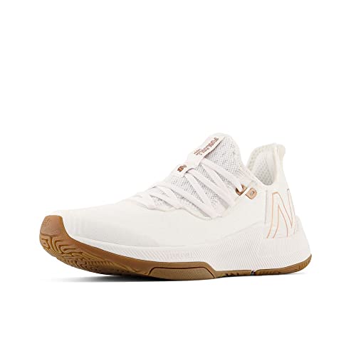 New Balance Women's FuelCell 100 V1 Cross Trainer, Paper White/White/Copper Metallic, 8.5