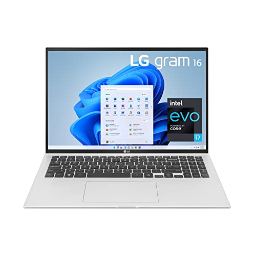 LG gram 16Z90P Laptop 16" Ultra-Lightweight, (2560 x 1600), Intel Evo 11th gen CORE i7, 16GB RAM, 1TB SSD, Windows 11 Home, 22 Hour Battery, Alexa Built-in, 2X USB-C, HDMI, USB-A - Silver