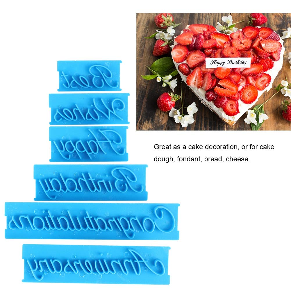 Plastic 3 Set Handwriting Letter Cake Embosser DIY Plastic Molds Cake Decorating Printing Cake Decorating Supplies Kit