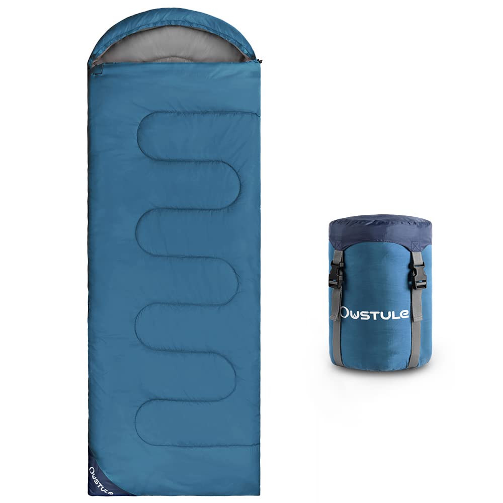 OUSUTLE Double Sleeping Bag for Adults, 2 Person Sleeping Bag with 2 Pillows for Backpacking Camping Hiking, Queen Size Cold Weather Sleeping Bag for Couples & Family Traveling
