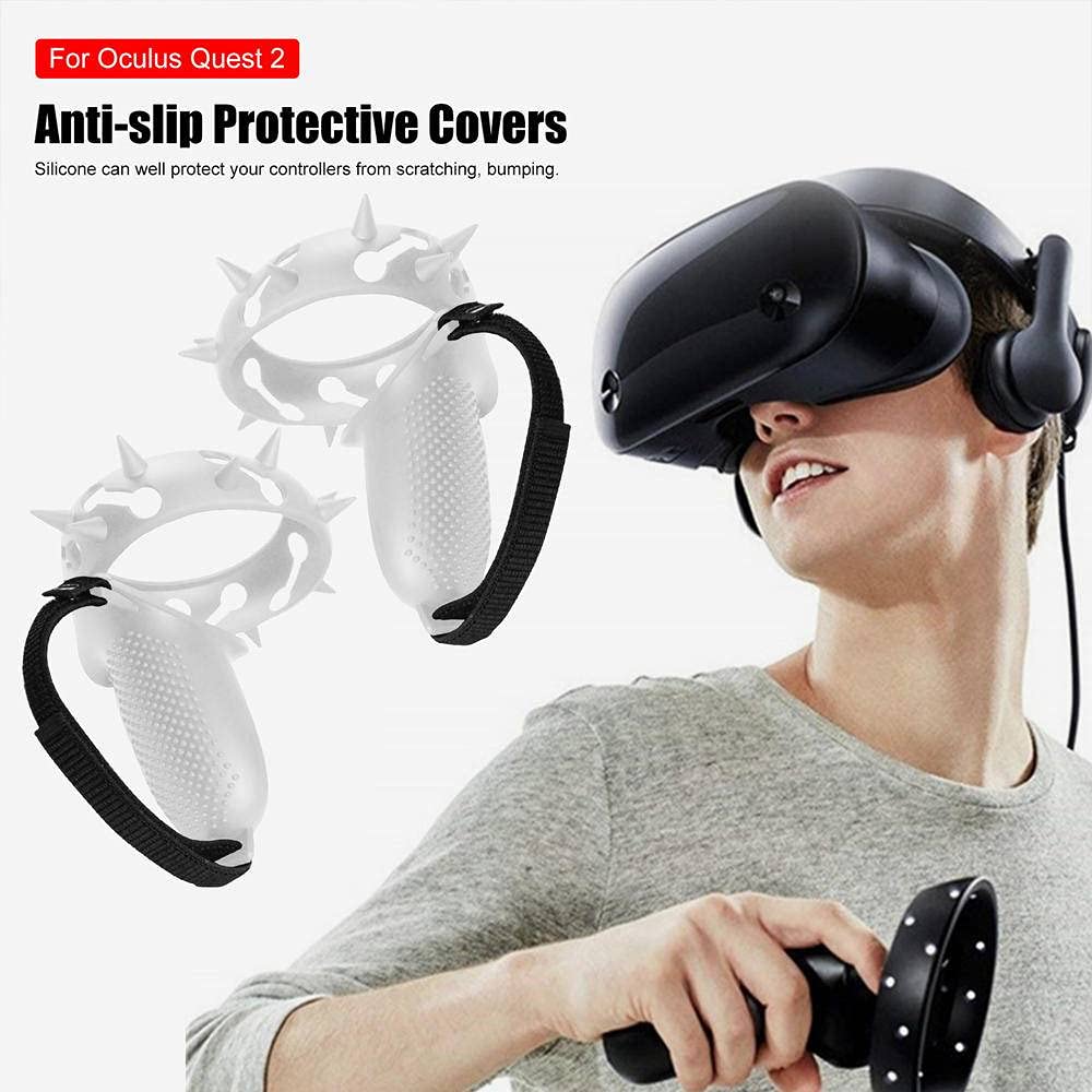 NC VR Touch Controller Housing VR Accessories Oculus Quest2 Protective Cover VR Touch Controller Housing with Knuckle Strap