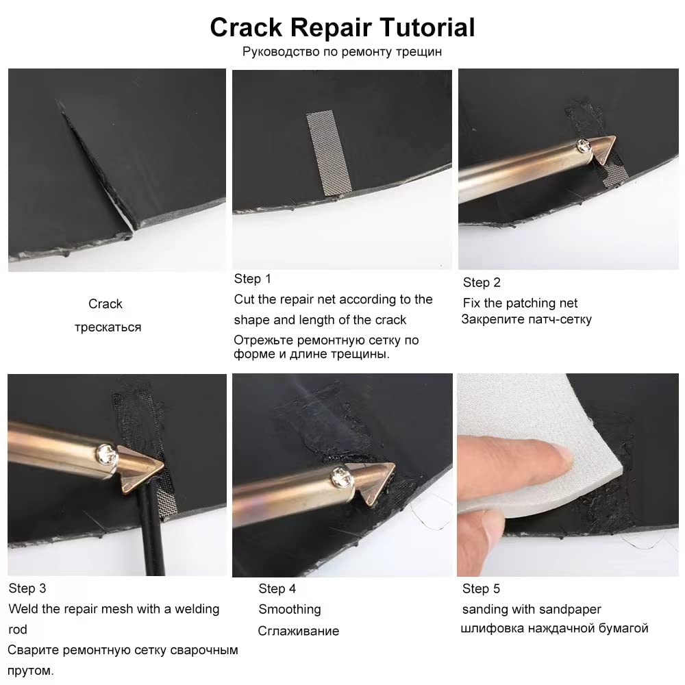 Plastic Repair Welding Kit, with 80W Iron, 90 Plastic Rods, 1 Metal Brush,1 Metal Stand,Reinforcing Mesh, 2 Welder Tips,for Car Bumper,Dashboard,Canoe,Kayak Repair Kit,Plastic Welder Kit for DIY