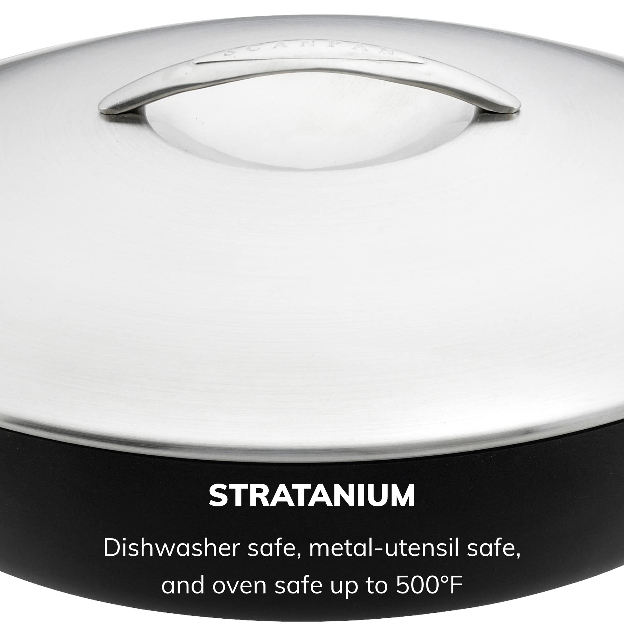 SCANPAN Professional 4.25 qt Chef Pan with Lid - Easy-to-Use Nonstick Cookware - Dishwasher, Metal Utensil & Oven Safe - Made in Denmark