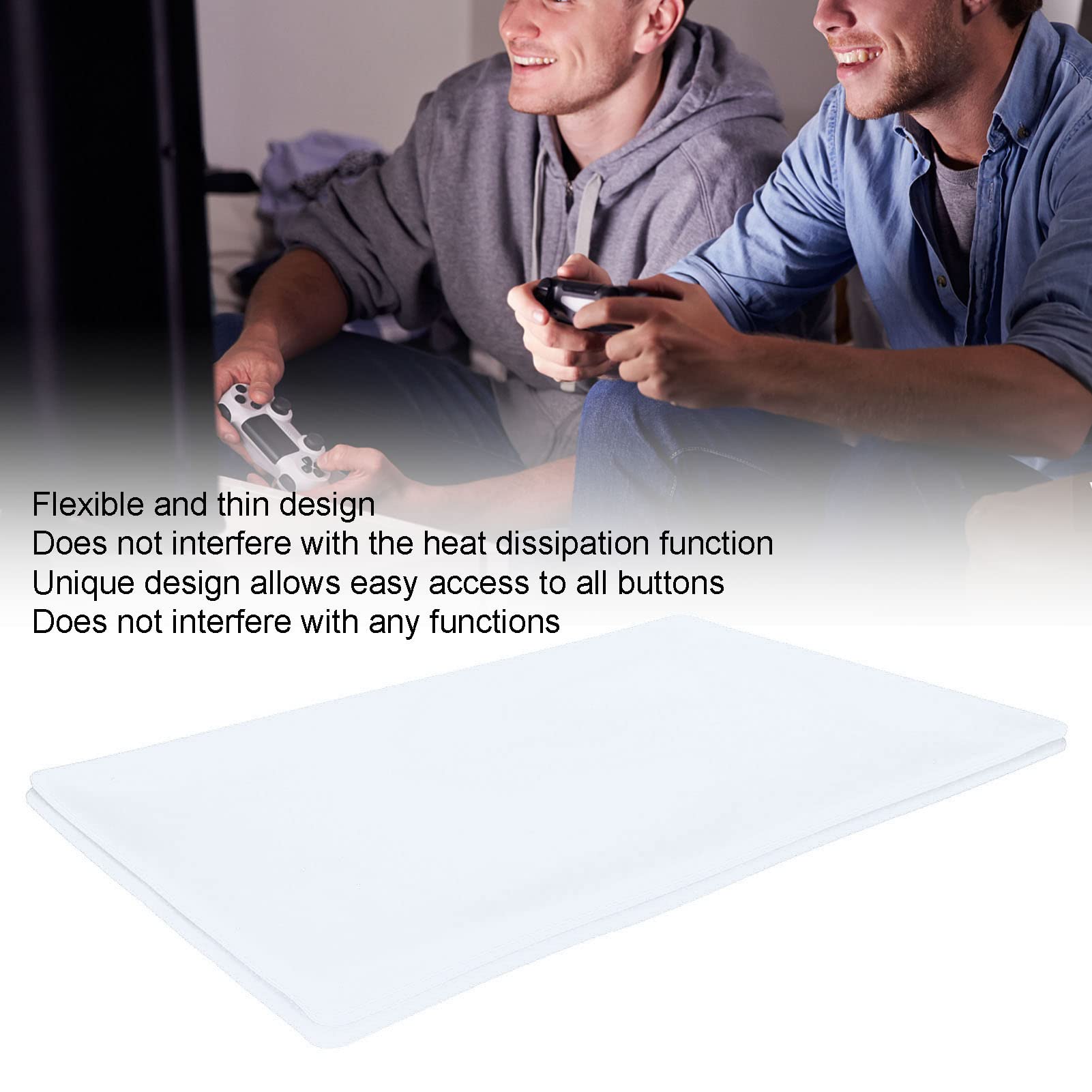Silicone Protective Case, 2 Pcs Waterproof Dust Cover for Host Universal for Digital Version Console (Transparent)