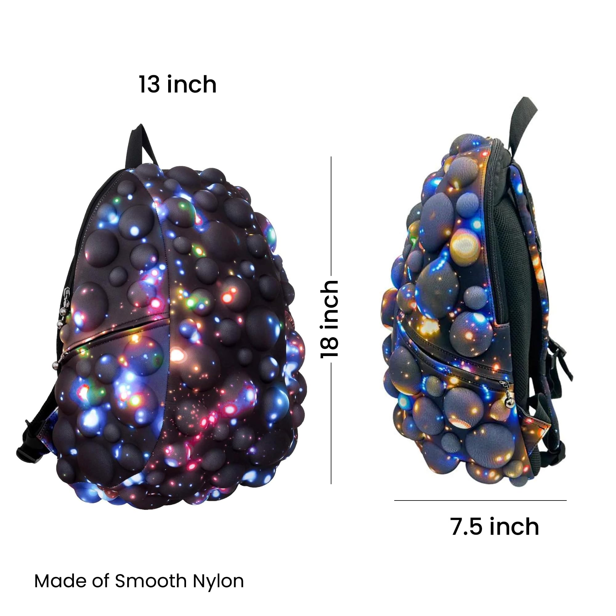 MadPax Bubble Backpack - Ultra Smooth Nylon Backpack - Backpack with Adjustable Straps