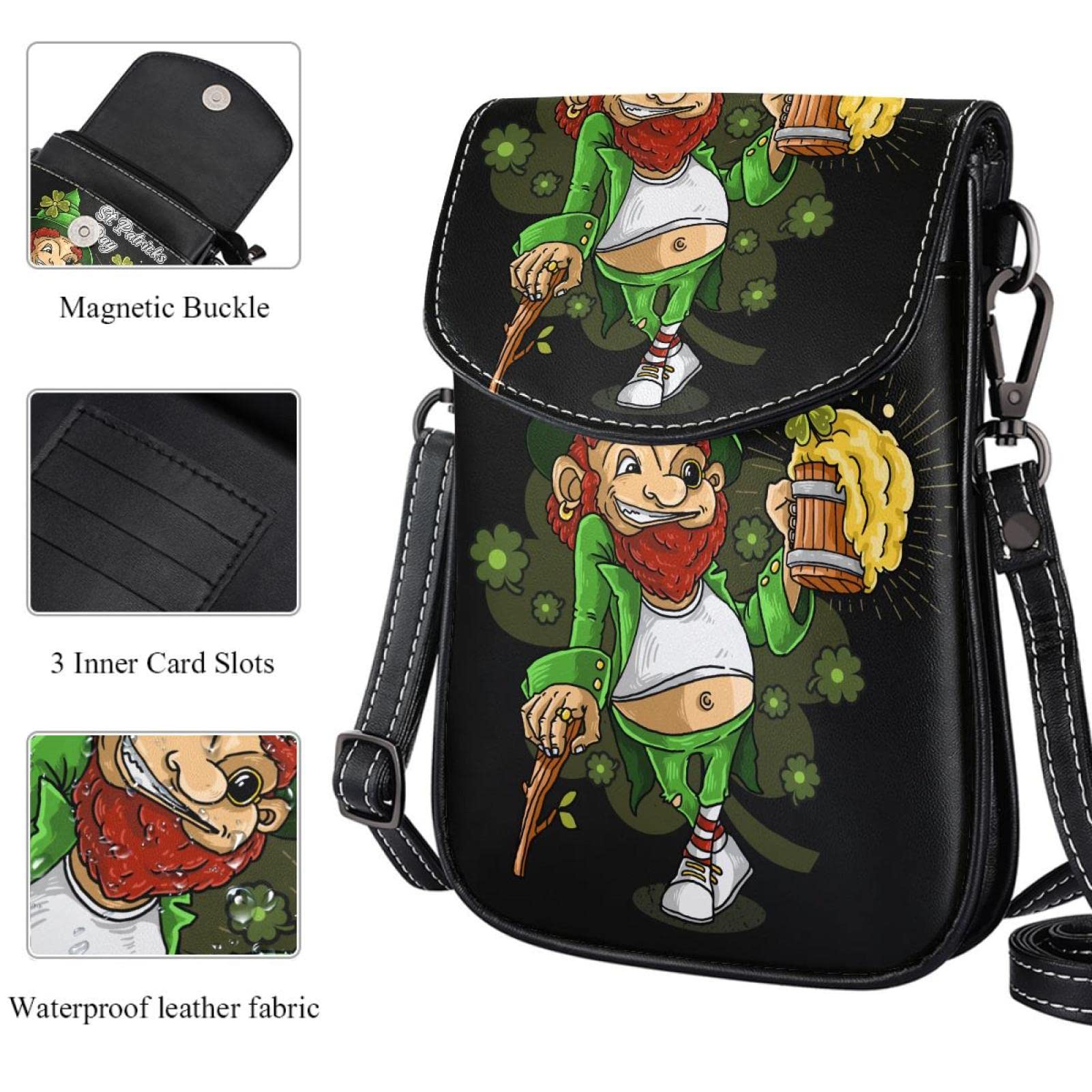 Small Crossbody Bag Saint Patrick Day Cell Phone Purse Wallet